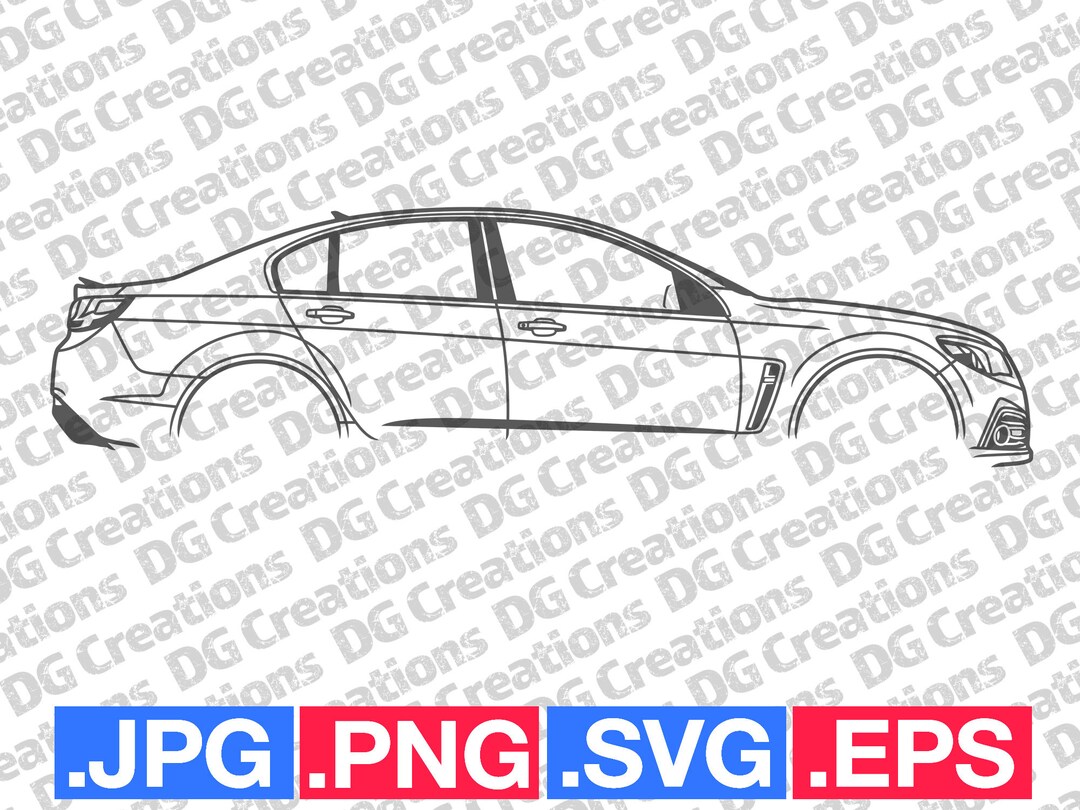 Chevrolet SS 2014 Sedan Car SVG Clip Art Graphic Art Instant - Etsy