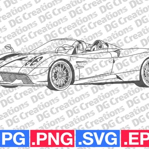 Pagani Huayra Supercar Sportscar SVG Clip Art Graphic Art - Etsy