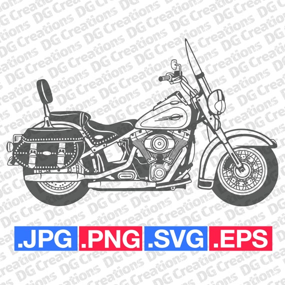 Harley Davidson Clip Art Illustration