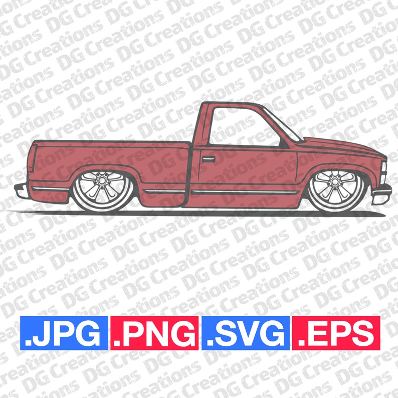 Silverado 1500 Pick up Custom Truck SVG Clip Art Graphic Art Instant ...