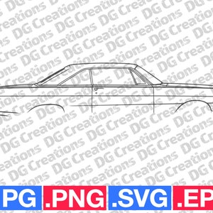 Ford Galaxie 500 1965 Hardtop Car SVG Clip Art Graphic Art - Etsy
