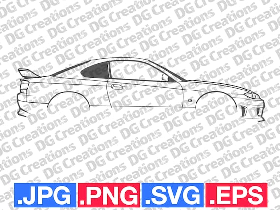 Nissan Silvia S15 1999 Sportscar Car SVG Clip Art Graphic Art | Etsy