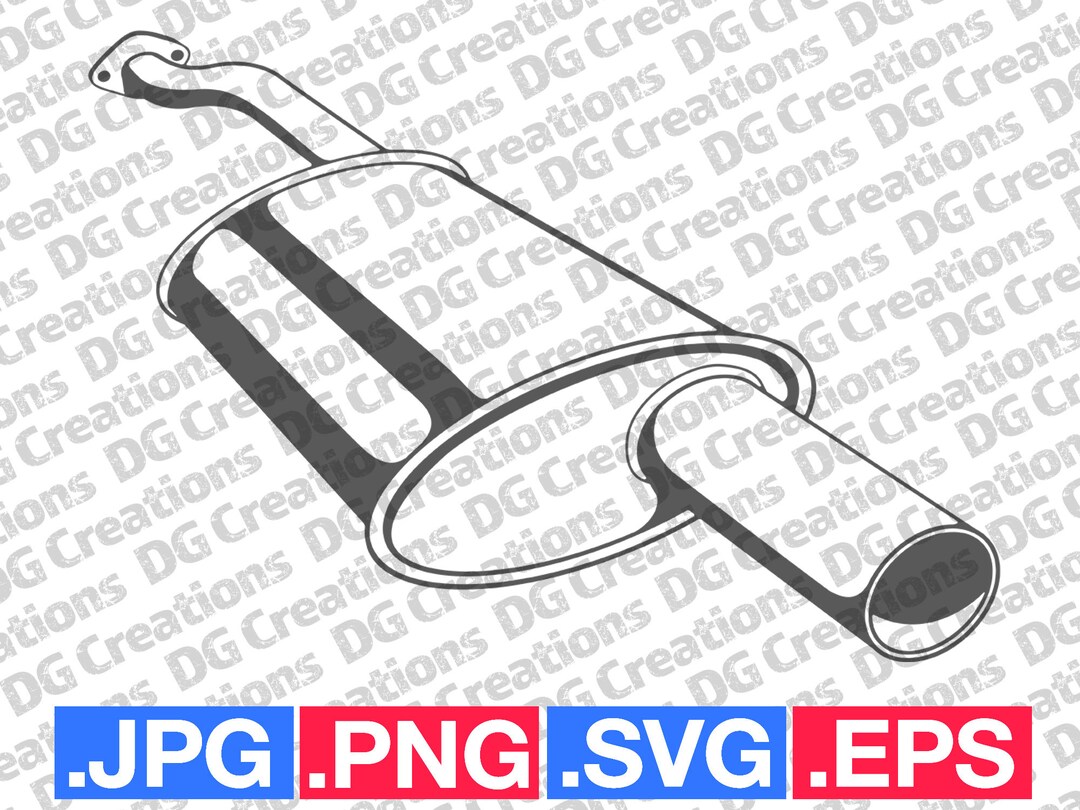 Muffler Exhaust SVG Clip Art Graphic Art Instant Download - Etsy