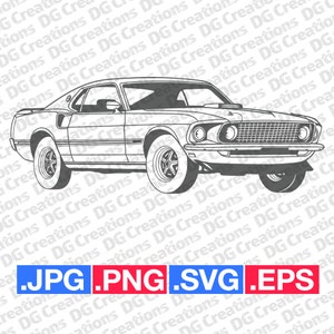 69 Mach 1 Mustang Svg - Etsy