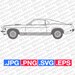 Ford Mustang Mach 1 Fastback 1970 Full Car SVG Clip Art Graphic Art ...
