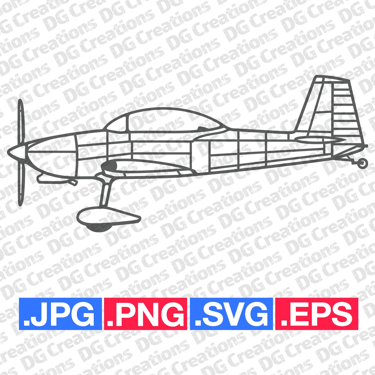 RV-8 Airplane Side Civilian Aircraft Plane SVG Clip Art Graphic Art ...