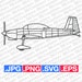 RV-8 Airplane Side Civilian Aircraft Plane SVG Clip Art Graphic Art ...