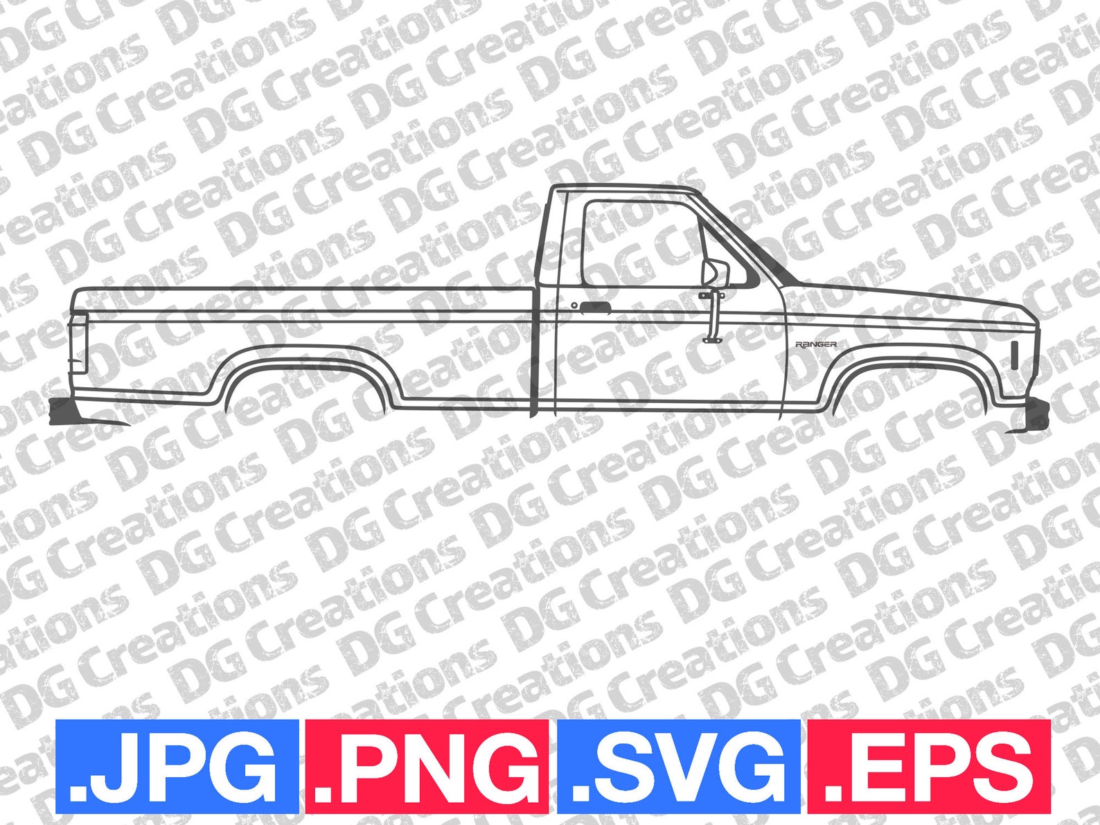 Ford Ranger Pick up Truck 1984 SVG Clip Art Graphic Art - Etsy