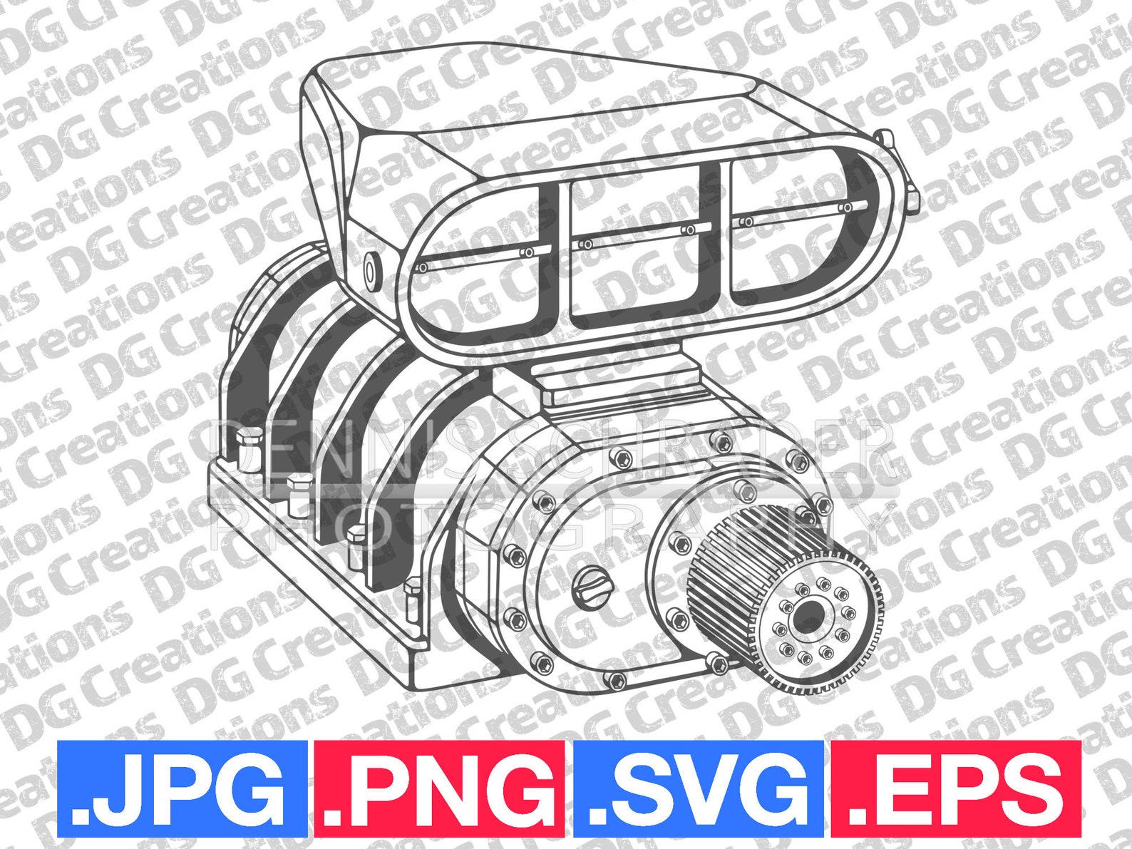 Supercharger Roots Blower SVG Clip Art Graphic Art Instant - Etsy India