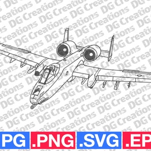 A-10 Thunderbolt Modern War Plane Airplane Jet Fighter SVG - Etsy