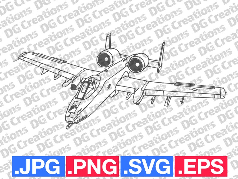 A-10 Thunderbolt Modern War Plane Airplane Jet Fighter SVG - Etsy