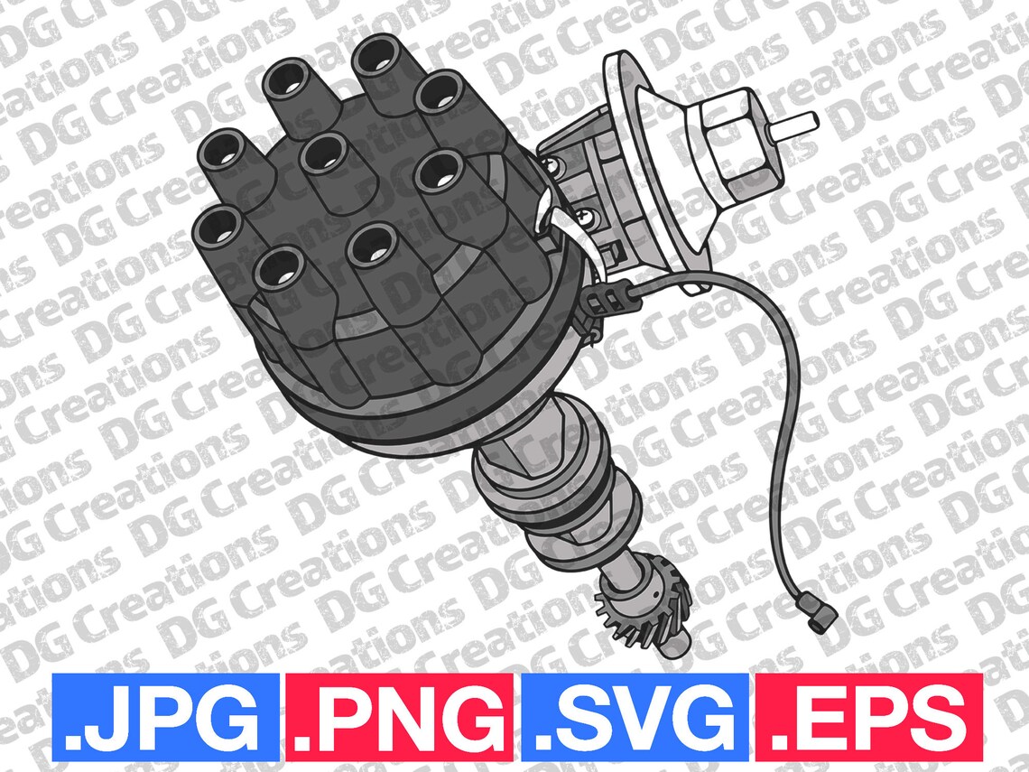 Ford V8 Distributor SVG Engine Part Clip Art Graphic Art - Etsy