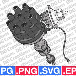 Ford V8 Distributor SVG Engine Part Clip Art Graphic Art - Etsy