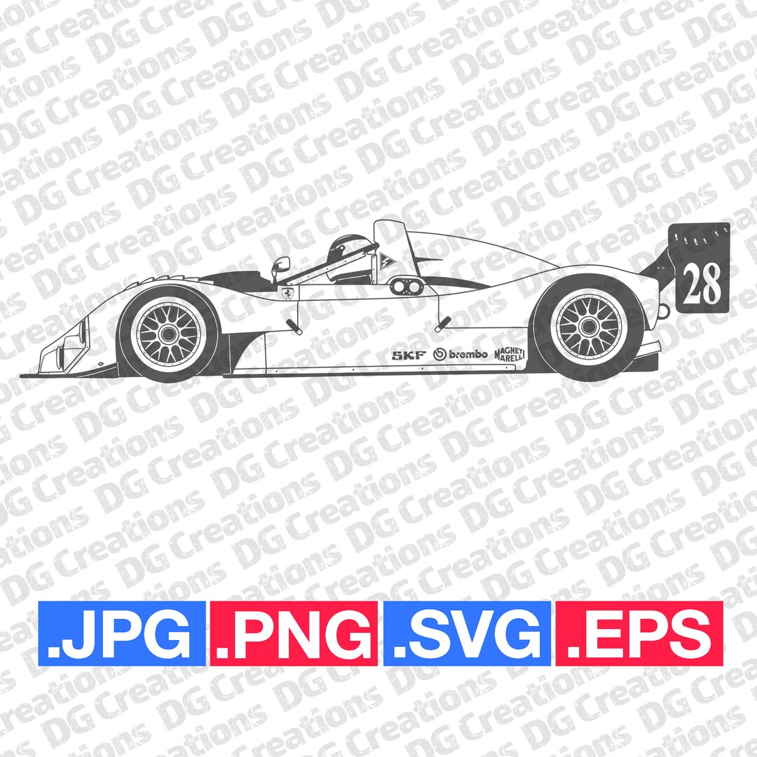 Ferrari F333SP Racecar 333SP Sportscar Car SVG Clip Art Graphic Art ...