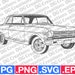 Chevrolet Nova 1962 3QRT Muscle Car SVG Clip Art Graphic Art - Etsy