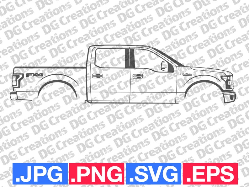 Ford F150 FX4 Pick up Truck 2019 4 Door Car SVG Clip Art - Etsy