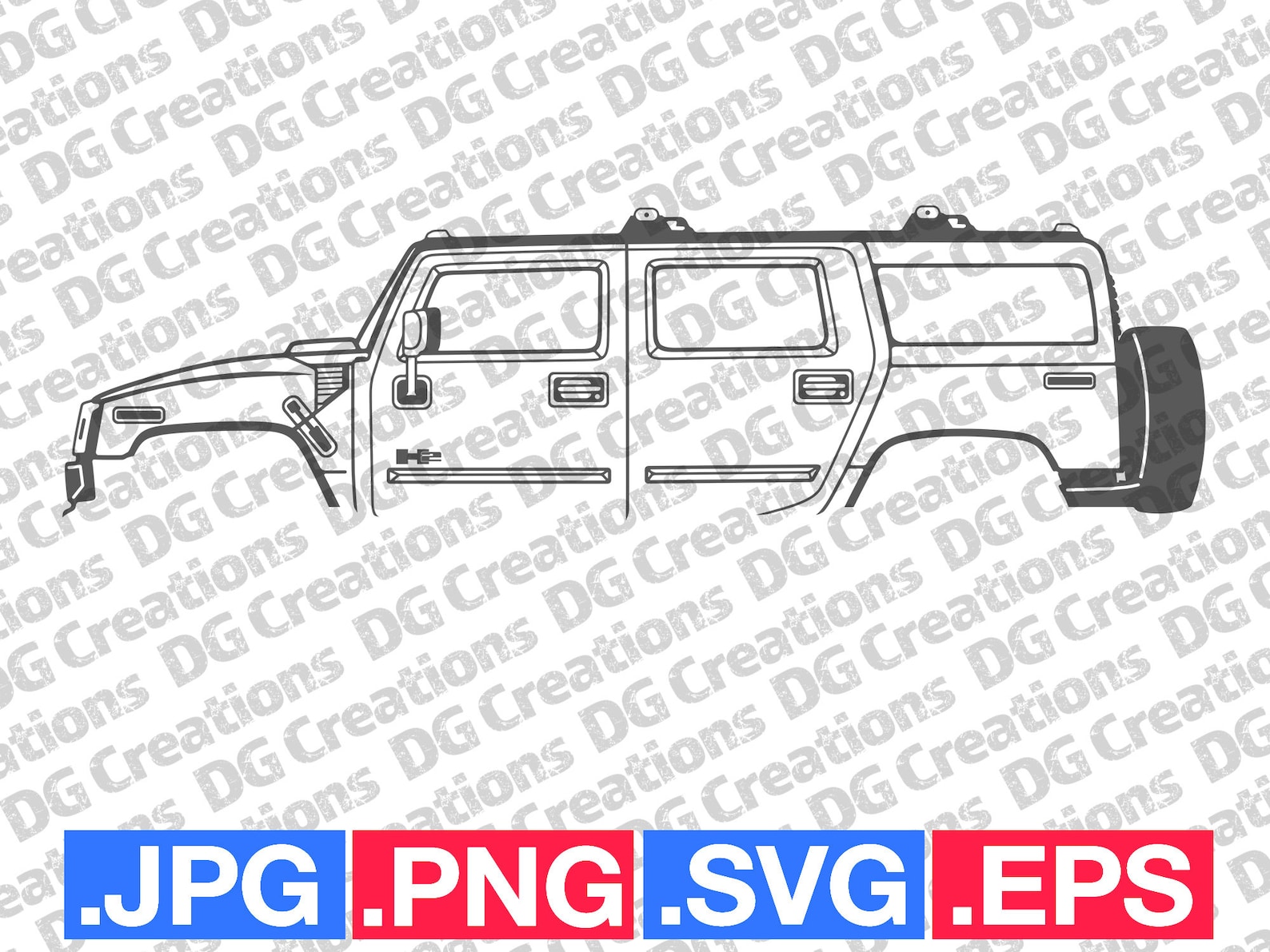 Hummer H2 SUV Car SVG Clip Art Graphic Art Instant Download - Etsy