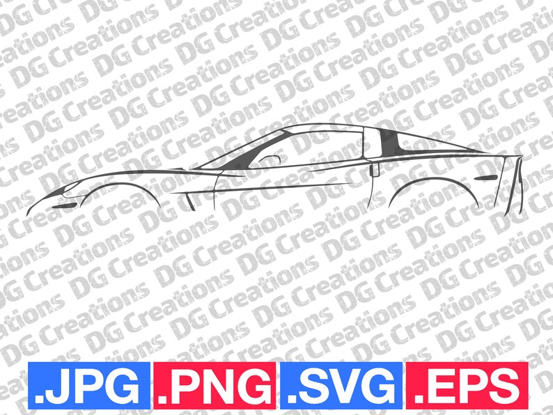 Chevrolet Corvette C6 Sportscar Car SVG Clip Art Graphic Art - Etsy