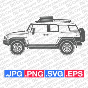 Toyota FJ Cruiser SUV Custom Car SVG Clip Art Graphic Art Instant ...