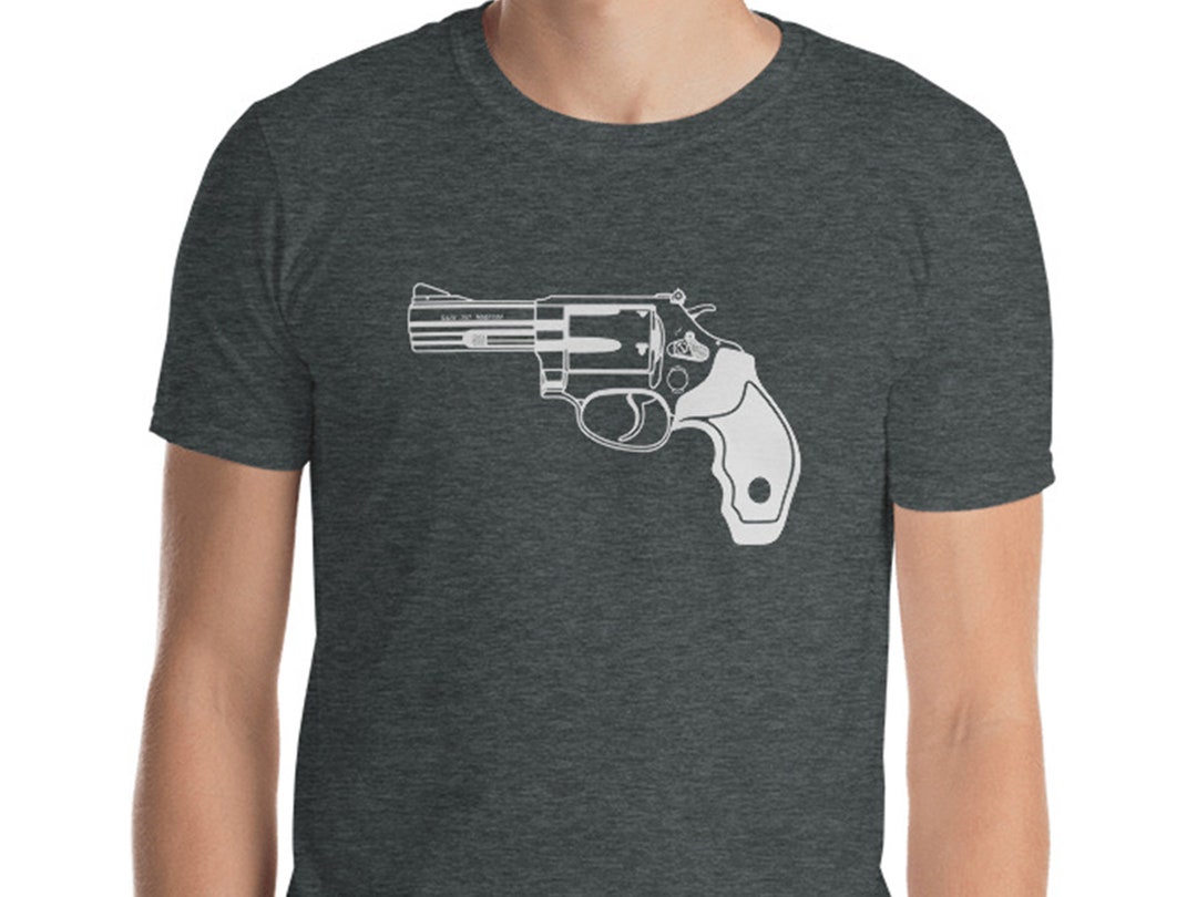 357 Revolver Shirt Pistol Handgun Custom Graphic Tee Shirt Outlined ...
