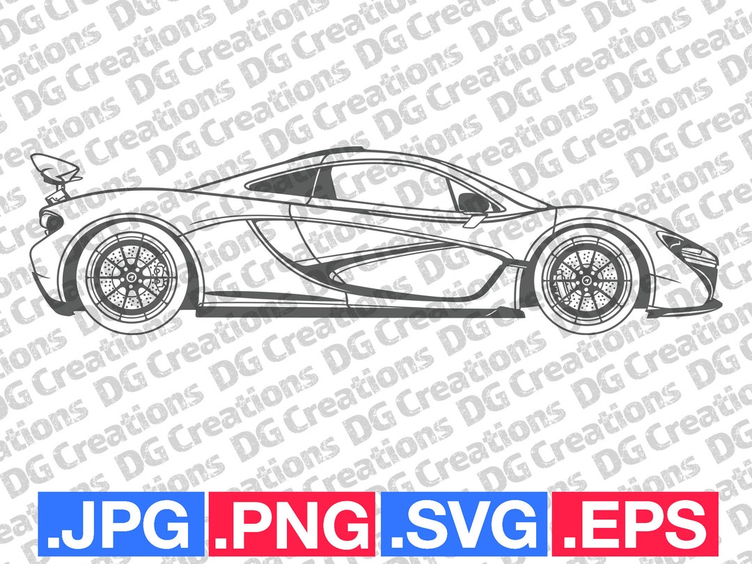 Mclaren P1 Supercar Full Sportscar Car SVG Clip Art Graphic - Etsy