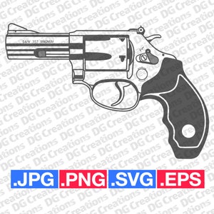 S&W .357 Magnum Revolver Pistol SVG Clip Art Graphic Art Instant ...