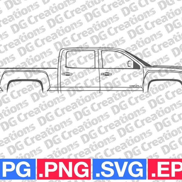 Gmc Truck Silhouette Svg - Etsy