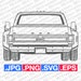 3500 Dually Pick up Truck 1975 Rear SVG Clip Art Graphic Art Instant ...