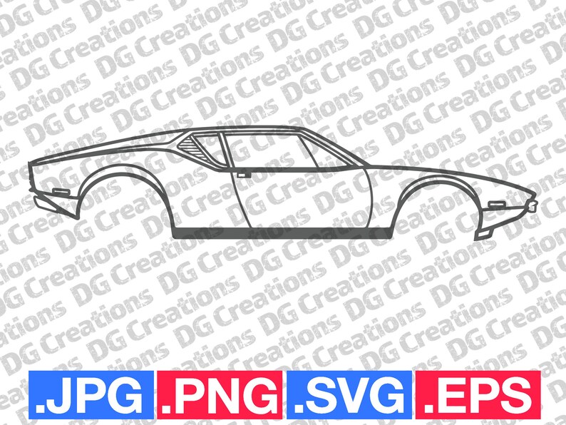 Pantera 1972 Vintage Sportscar Car SVG Clip Art Graphic Art - Etsy
