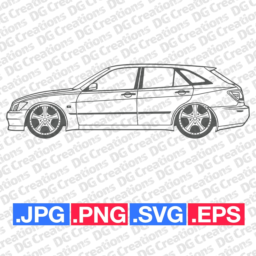 Lexus IS300 Altezza Gita 2004 Car SVG Clip Art Graphic Art Instant ...