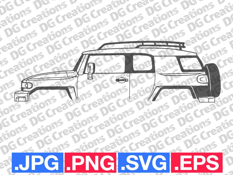 Toyota FJ Cruiser SUV Car SVG Clip Art Graphic Art Instant - Etsy New ...