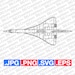 Concorde Top View Plane Supersonic Airliner Airplane SVG Clip Art ...