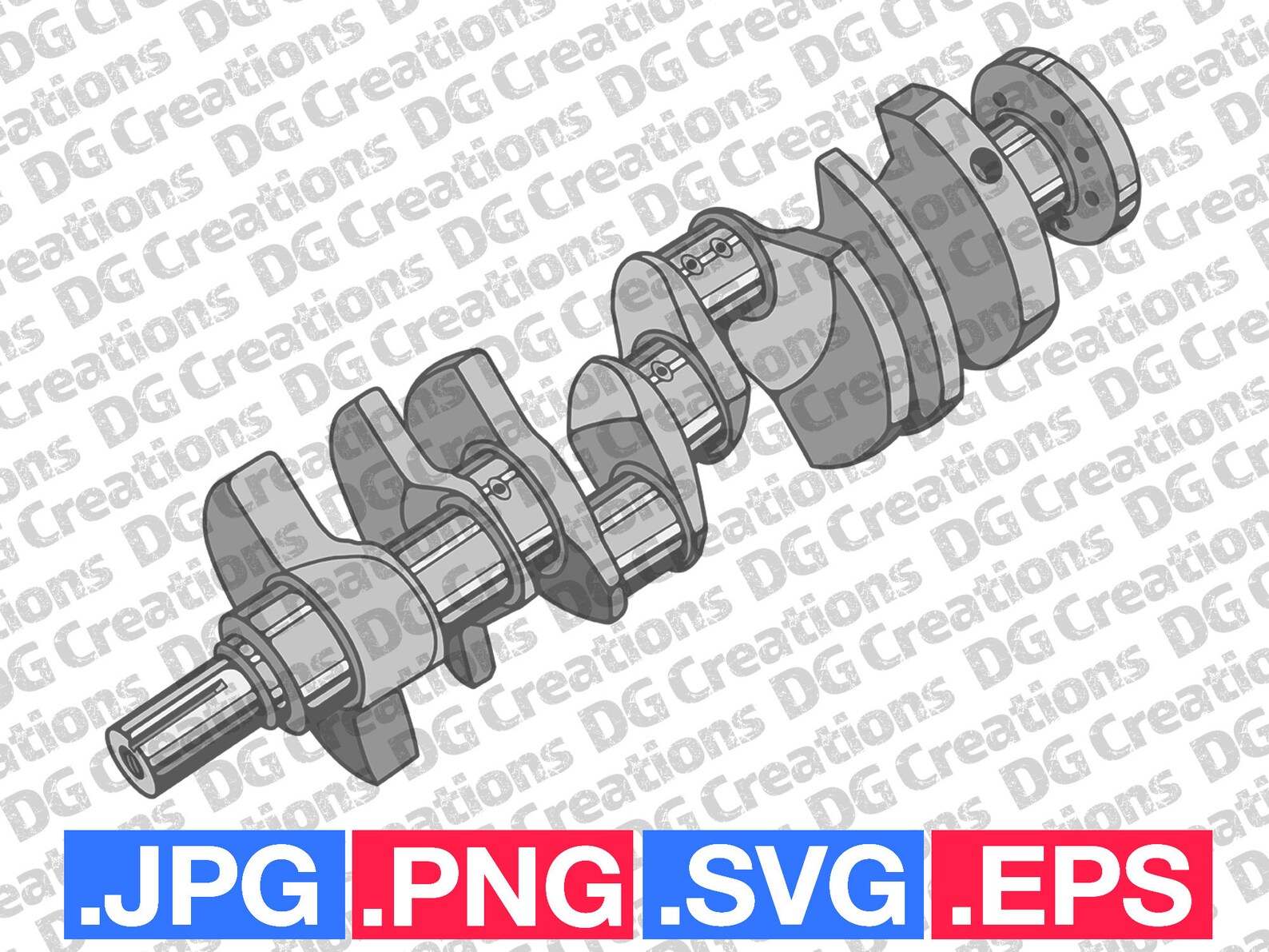 Crankshaft SVG Engine Part Clip Art Graphic Art Instant - Etsy