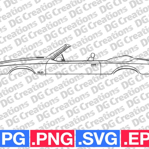 Ford Mustang Coupe 5.0 Foxbody Rear End Car SVG Clip Art - Etsy
