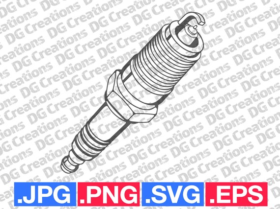 Spark Plug SVG Clip Art Graphic Art Instant Download - Etsy