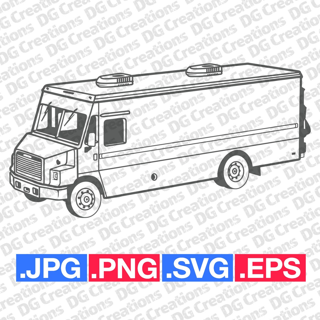 Delivery Truck Freight Shipping Truck SVG Clip Art Graphic Art Instant ...