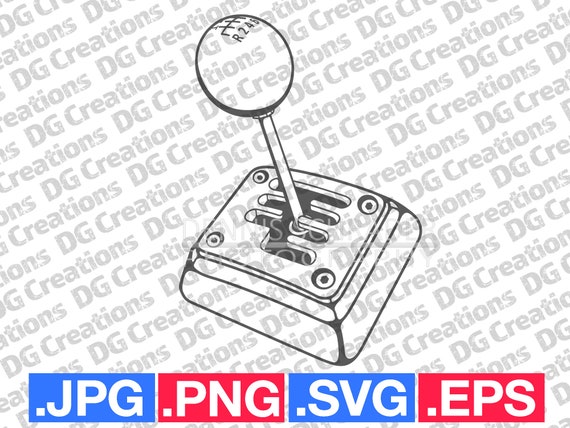Manual Shifter Graphic SVG Clip Art Graphic Art Instant - Etsy