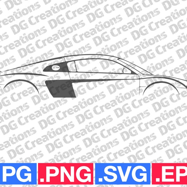 Audi r8 vector svg - Etsy France