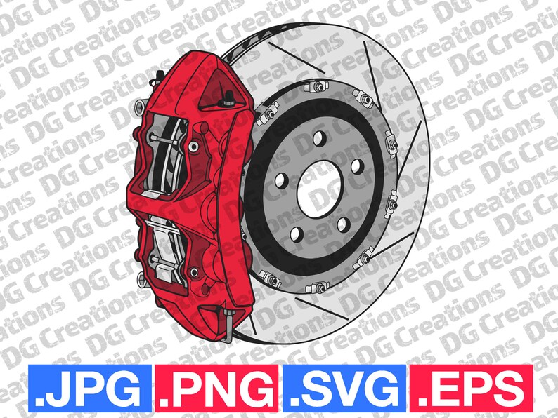 Big Brake Rotor Caliper SVG Clip Art Graphic Art Tank Instant - Etsy