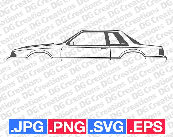 DIY Download Ford Racing Fox Body Mustang for Decals FORD Race Car ...