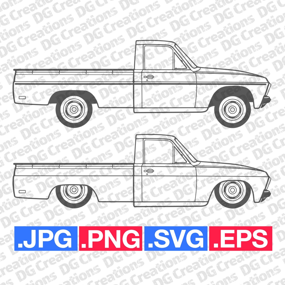 Ford Courier Pick up Truck Car SVG Clip Art Graphic Art Instant ...