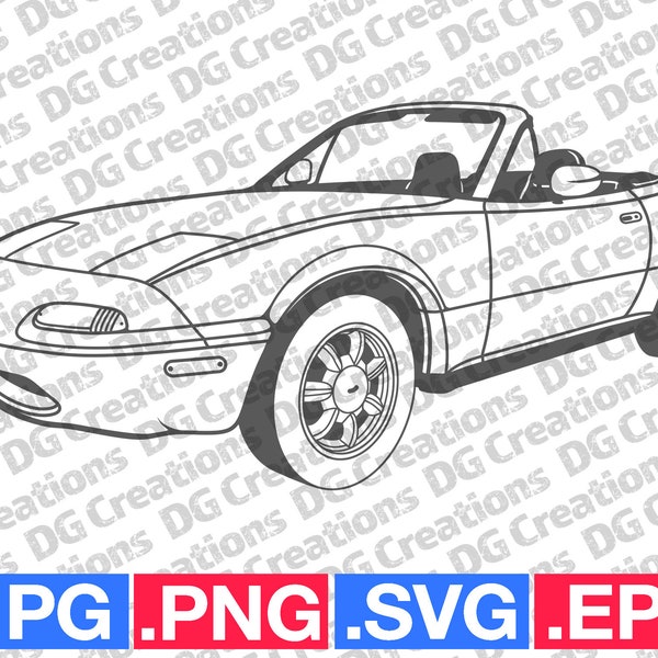 Miata Mazda Mx5 Svg Car - Etsy