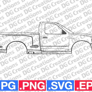 Ford SVT Lightning 2001 Pick up Truck Car SVG Clip Art Graphic - Etsy