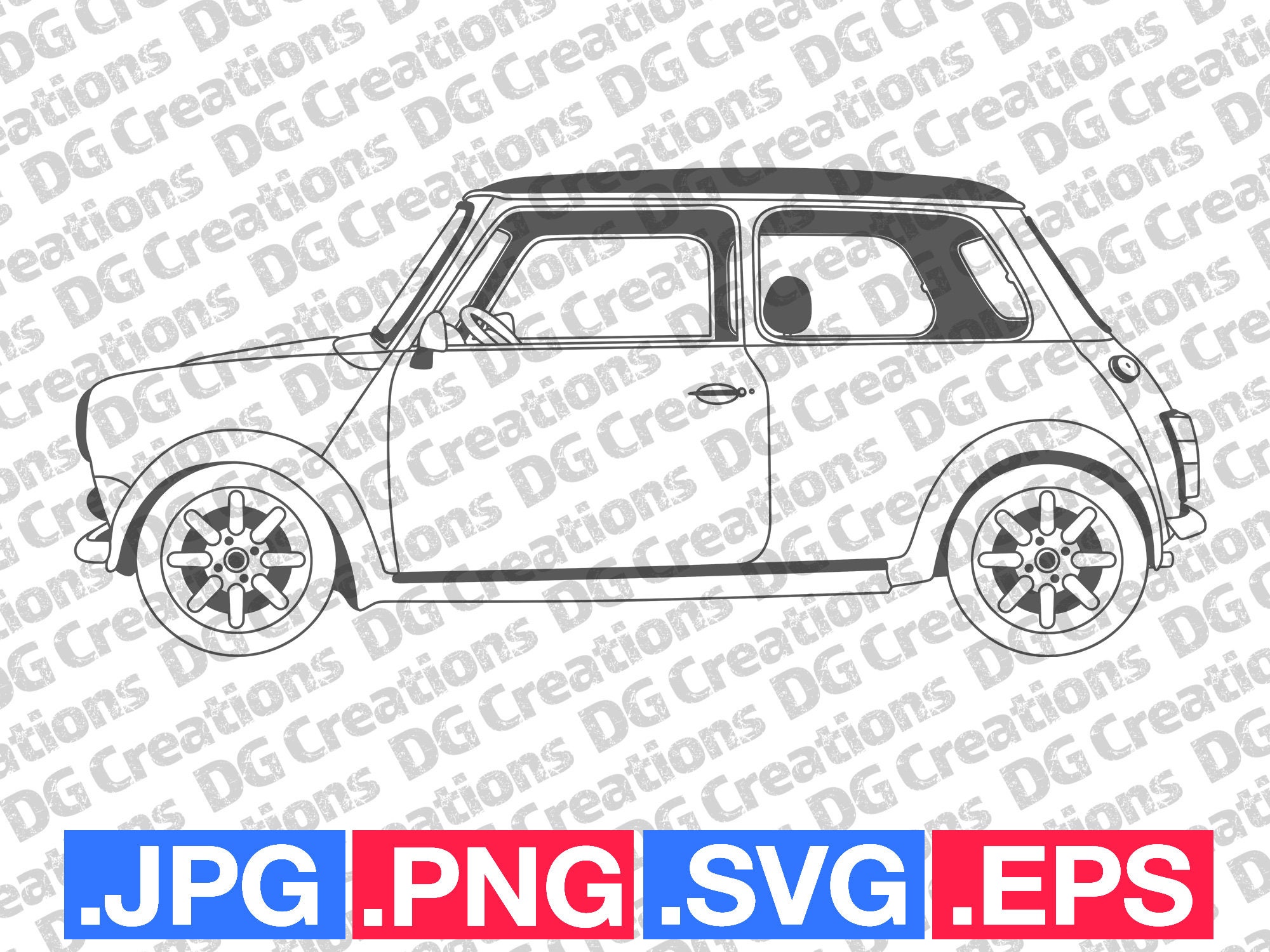 Mini Cooper Side Classic Car SVG Clip Art Graphic Art Instant - Etsy ...