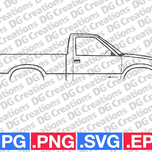 Chevrolet S10 Pick up Truck 1996 Car SVG Clip Art Graphic Art - Etsy