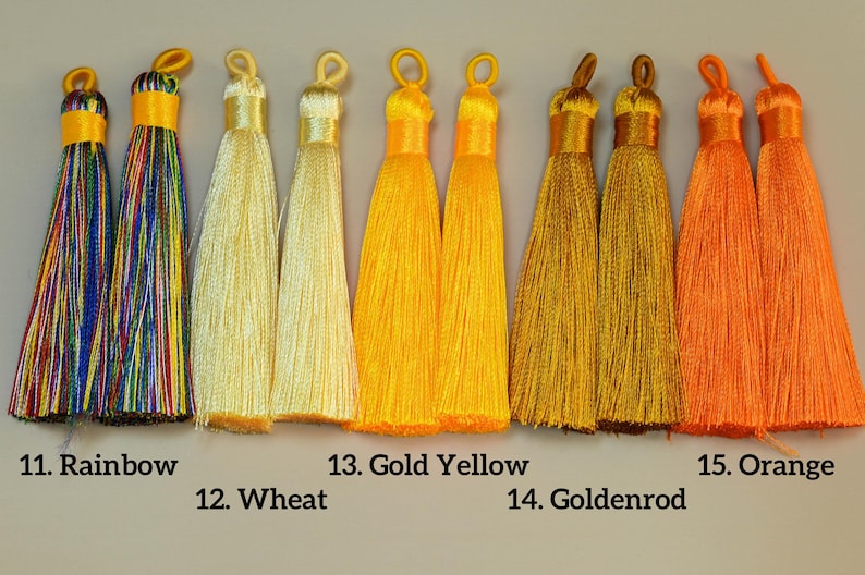 80mm Silk Tassels With Hanging Loop , Tassel Craft , Silk Tassel ...