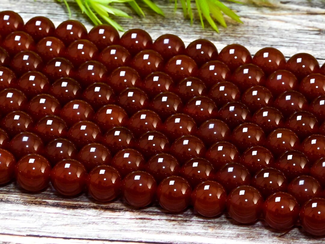 Natural Blood Red Carnelian Smooth Round Beads Gemstone 4mm 6mm 8mm ...