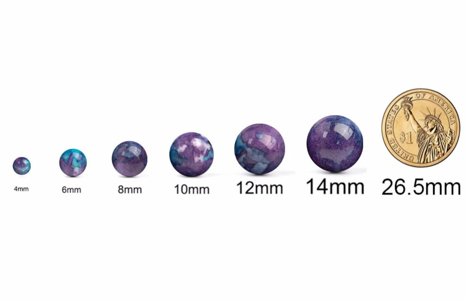 Smooth Tiger's Eye Gemstone Beads Set in Multicolor Round Design High ...