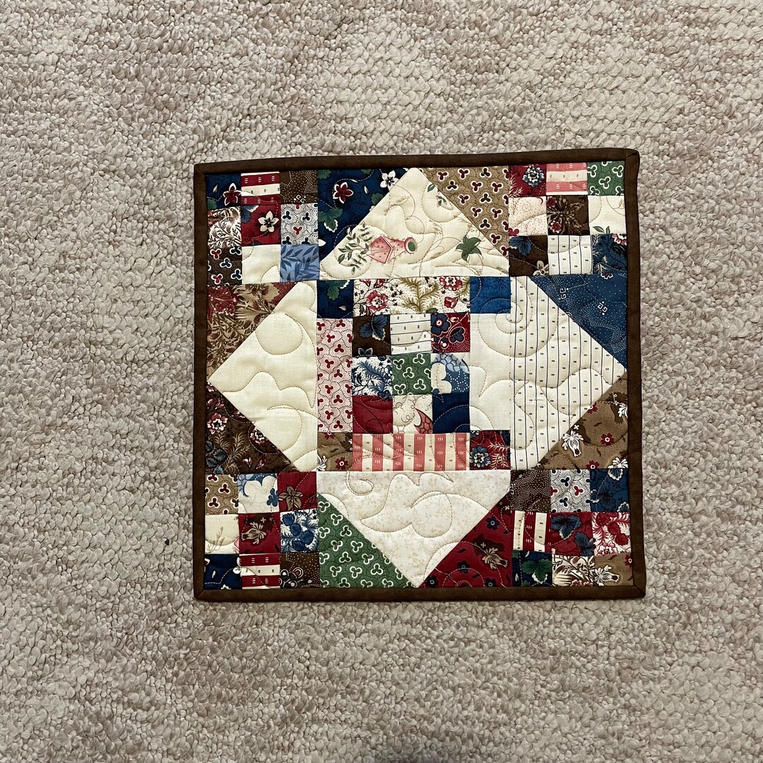Civil War Type Fabrics Mini or Little Square Table Topper or Wall ...