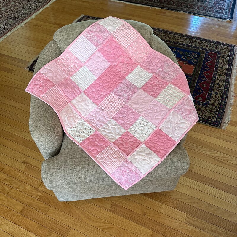 Pink Baby Quilt - Etsy
